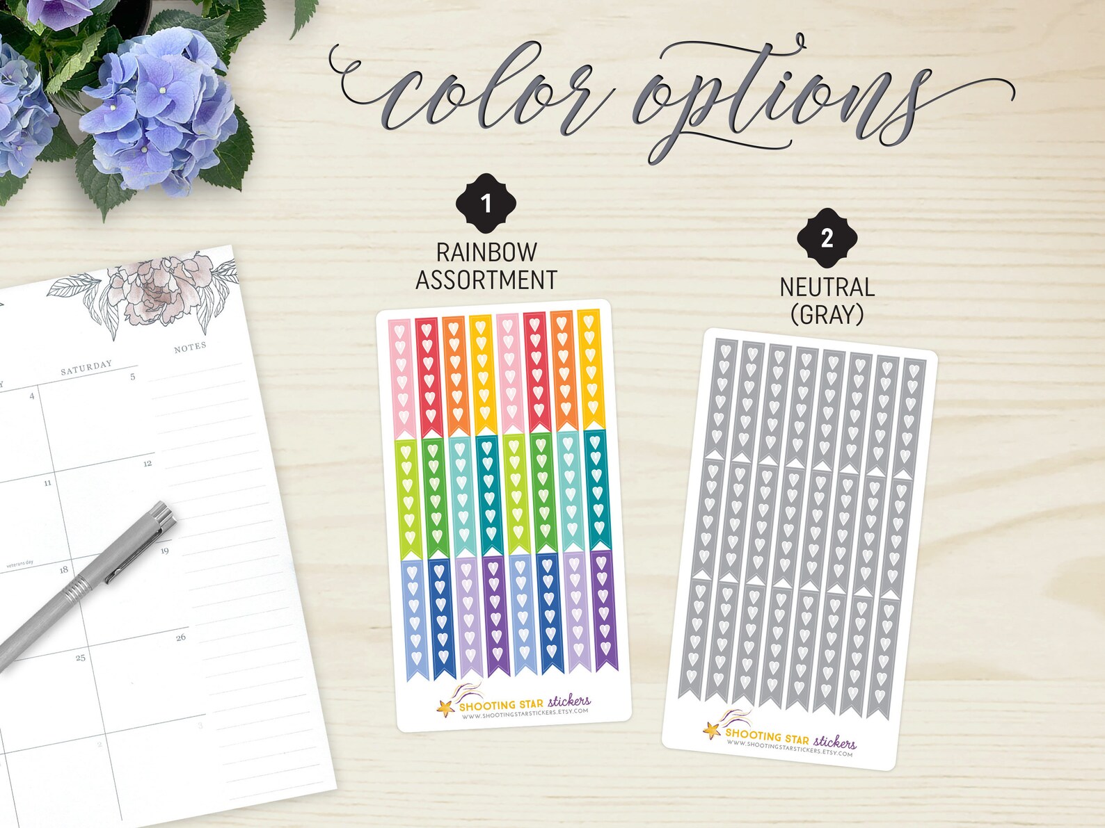 Heart Checklist Planner Stickers, Banner Style, EC Legacy, Toile ...