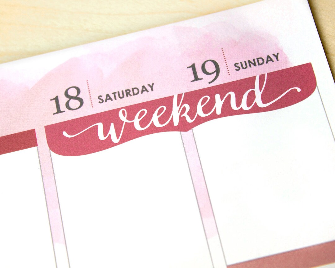 12 Weekend Header Stickers, Colorful Banner Planner Stickers, for 2025 ...