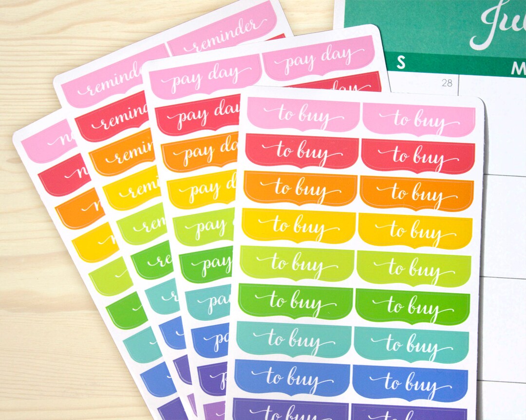 24 Custom or Blank Planner Headers, Fits Erin Condren 7x9 Vertical ...