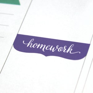 24 Homework Planner Headers, Student Reminder Sticker, Fits 2025-2026 ...