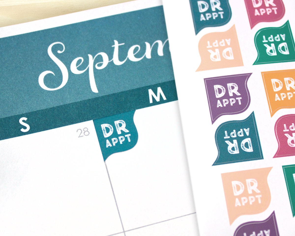 36 Doctors Appointment Corner Planner Stickers Dr Reminder - Etsy