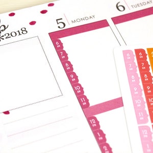 Hourly Time Strips, 6am to 11pm, Time of Day Stickers, for 7x9 Vertical ...