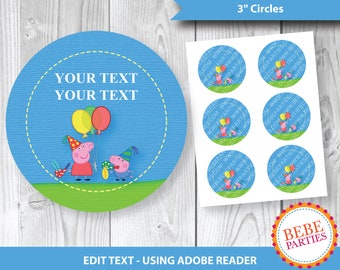 Peppa pig stickers | Etsy