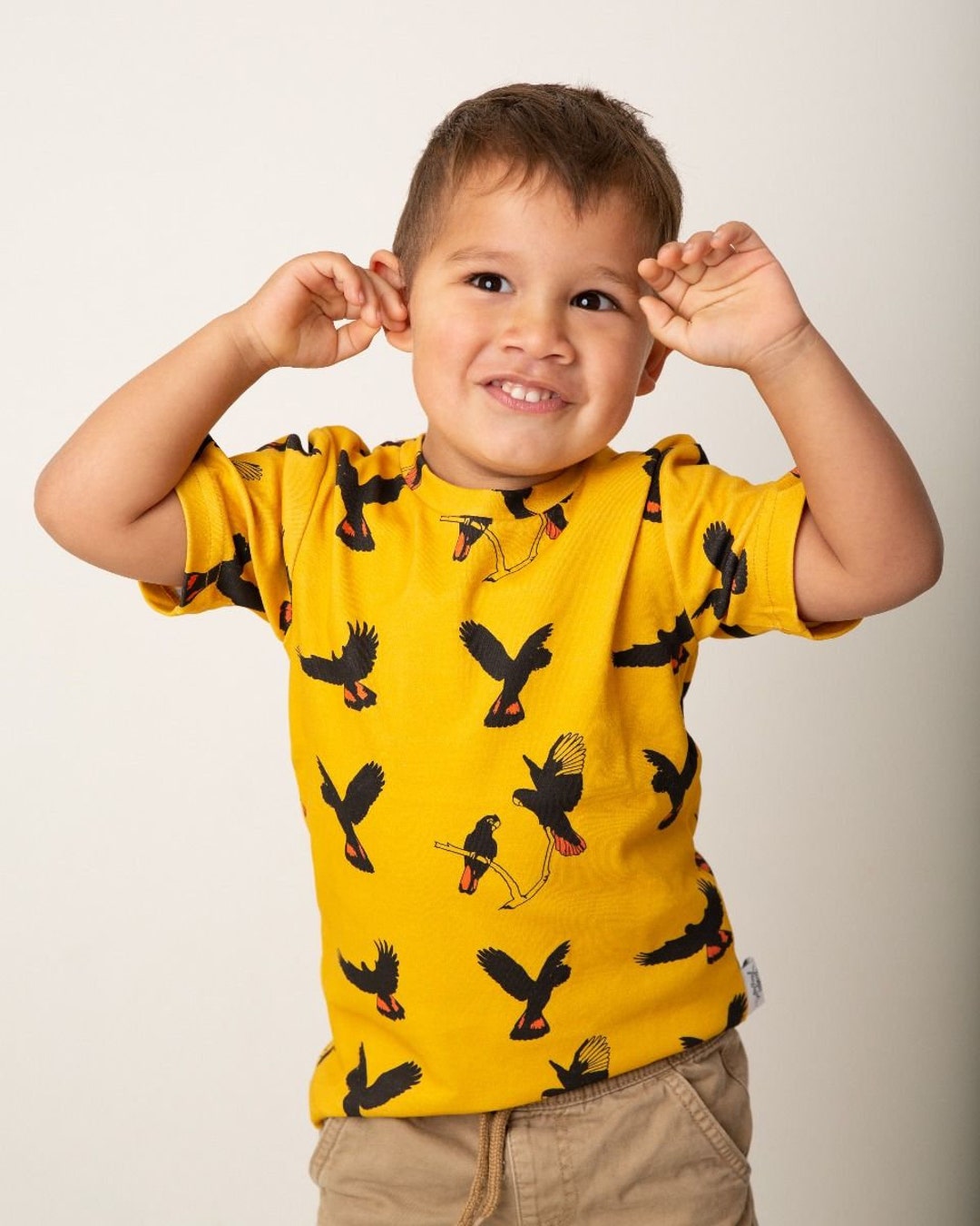 Gang Gang Black Cockatoo Mustard T-shirt - Etsy