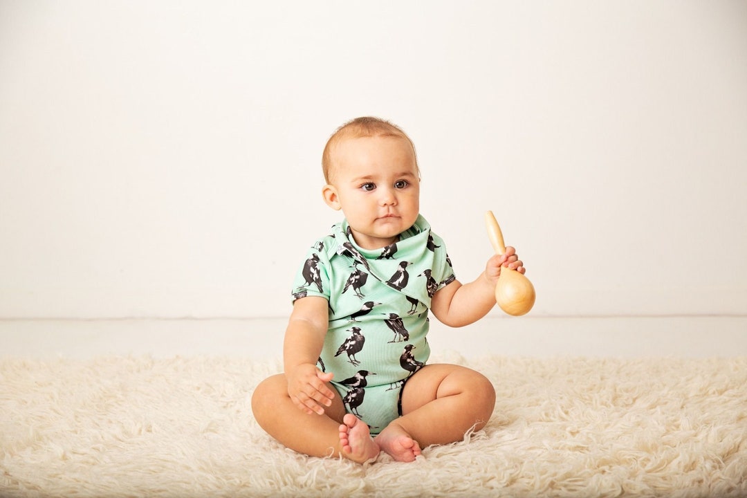 Magpie Short Sleeve One-piece Bodysuit Organic Cotton - Etsy