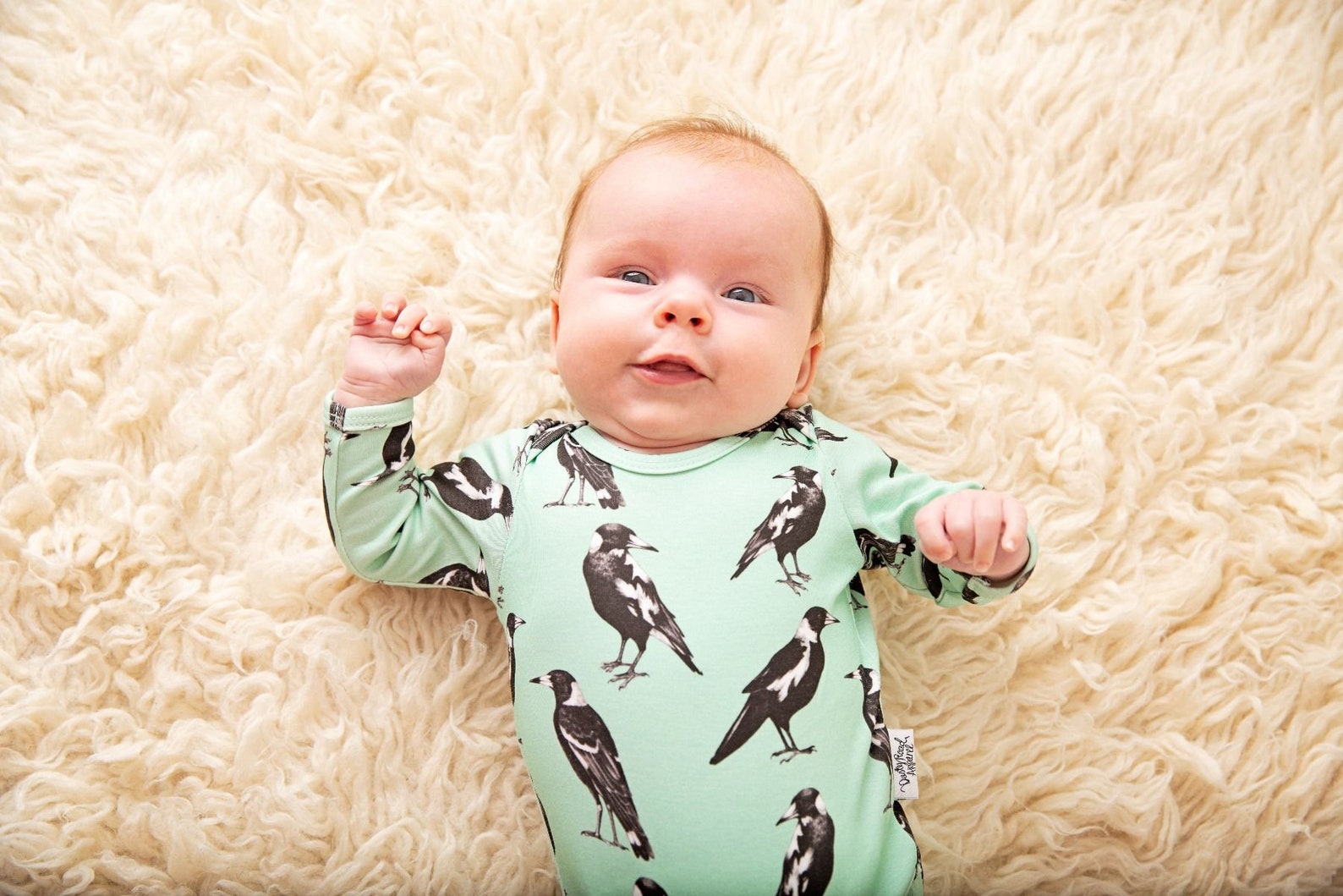 Organic Baby Onesies Long Sleeve Onesie Magpie 000 1 - Etsy