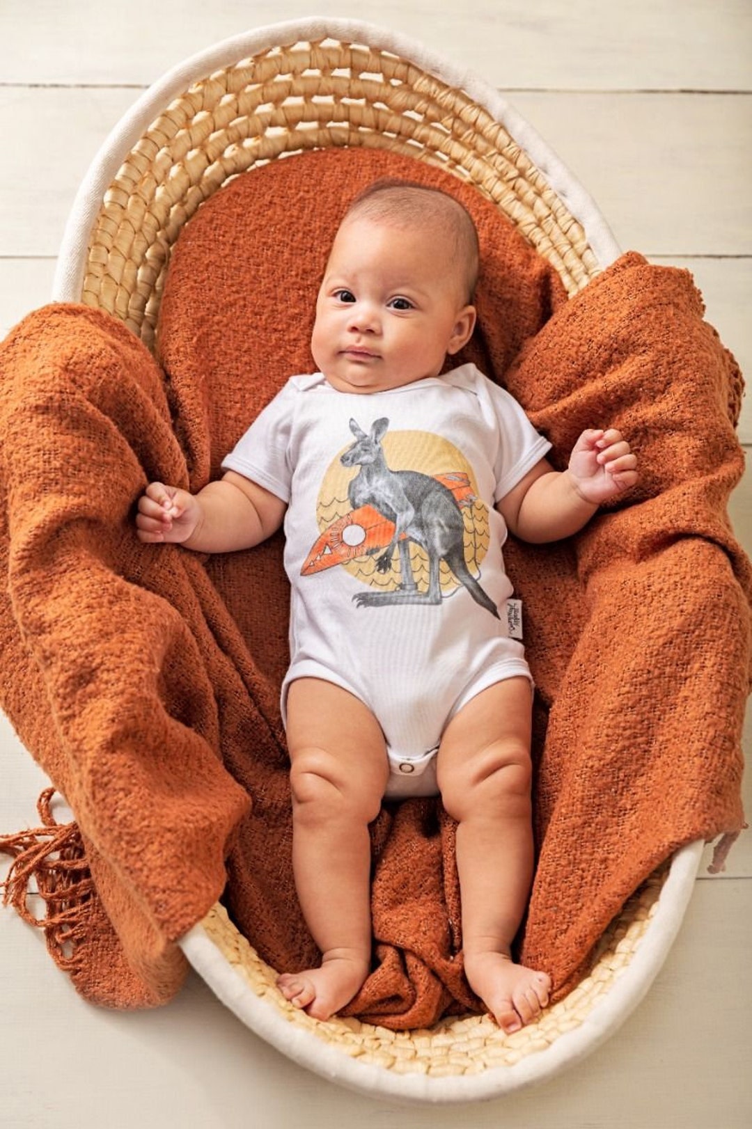 Organic Baby Store Australia One-piece Red Kangaroo Onesie Short Sleeve ...