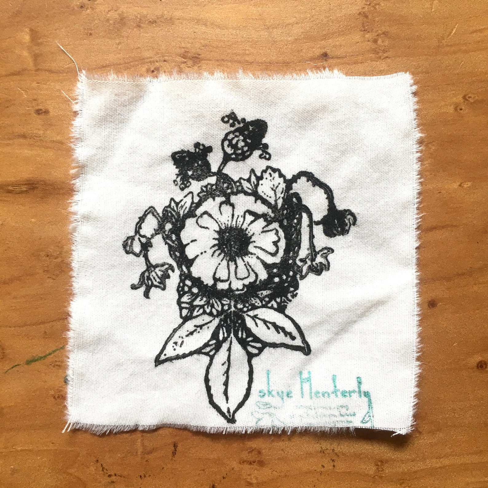 Soft Hand Printed Patches Nature Art Hat Patches Upcycled - Etsy