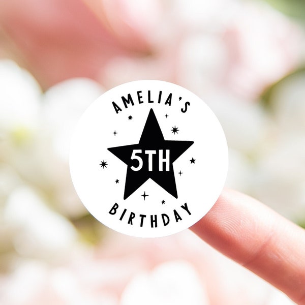 Personalised 5th Birthday Stickers - Etsy