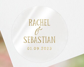 Gold Wedding Stickers Wedding Favors Stickers Foil Stickers - Etsy