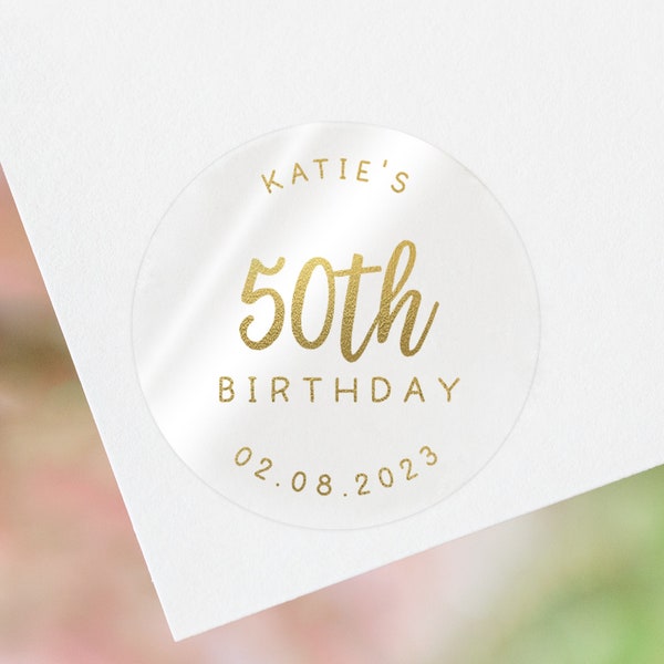50th Birthday Labels - Etsy
