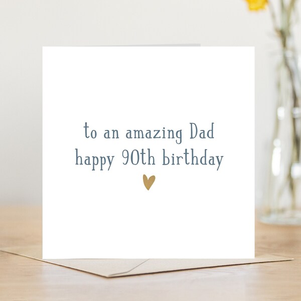 90th Birthday Card Dad - Etsy UK
