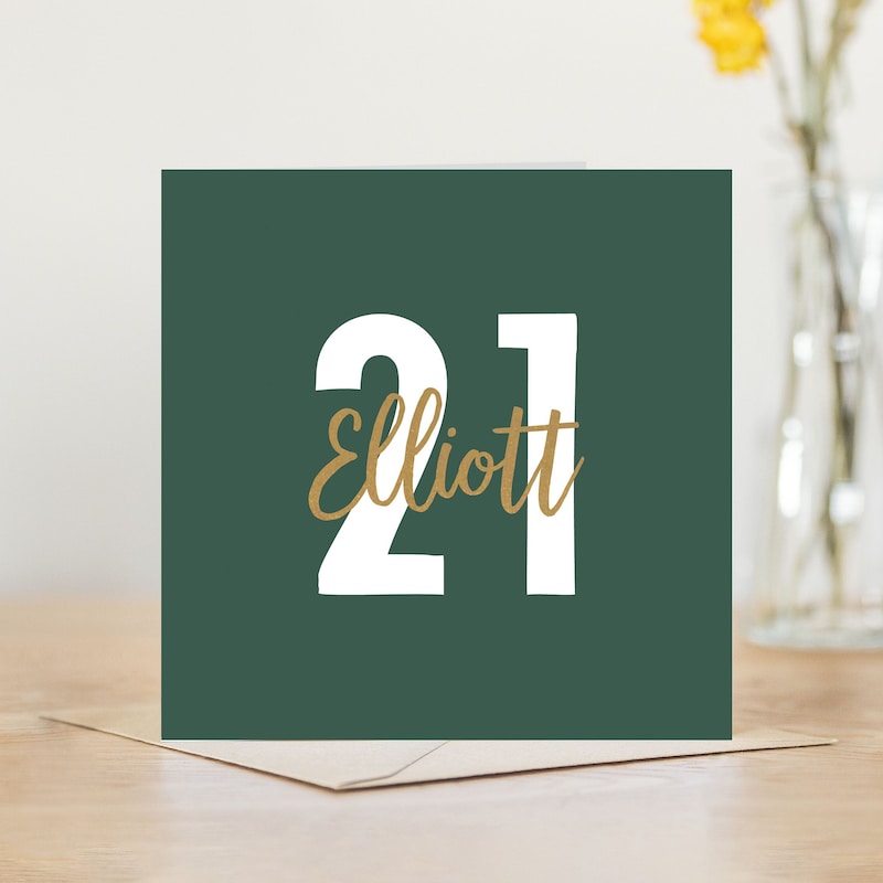 Guys 21st Birthday Card - Etsy
