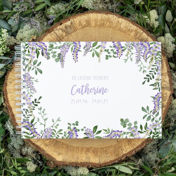 Purple Celebration of Life Memory Book - Etsy