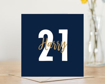 Personalised 21st Birthday Card for Him Happy 21st - Etsy