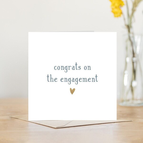 Congrats on Engagement Card - Etsy
