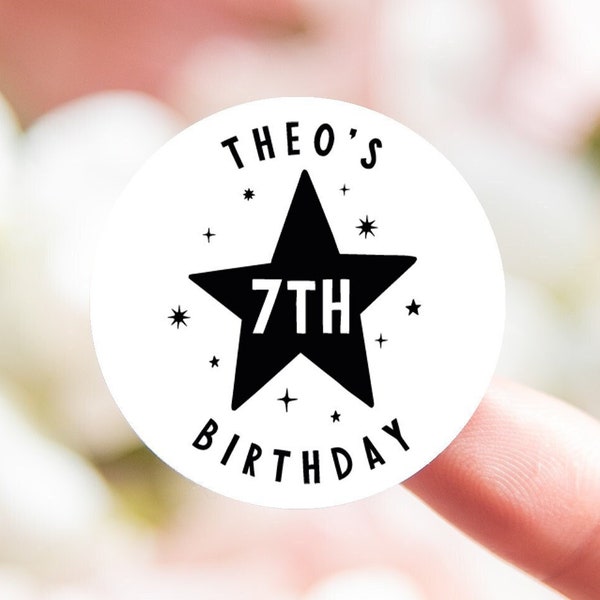 Personalised 7th Birthday Stickers - Etsy