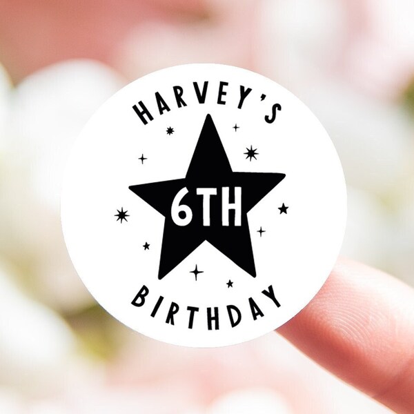 Birthday Stickers - Etsy