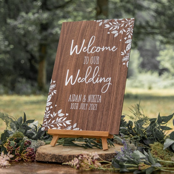 Just Married Sign Rustic