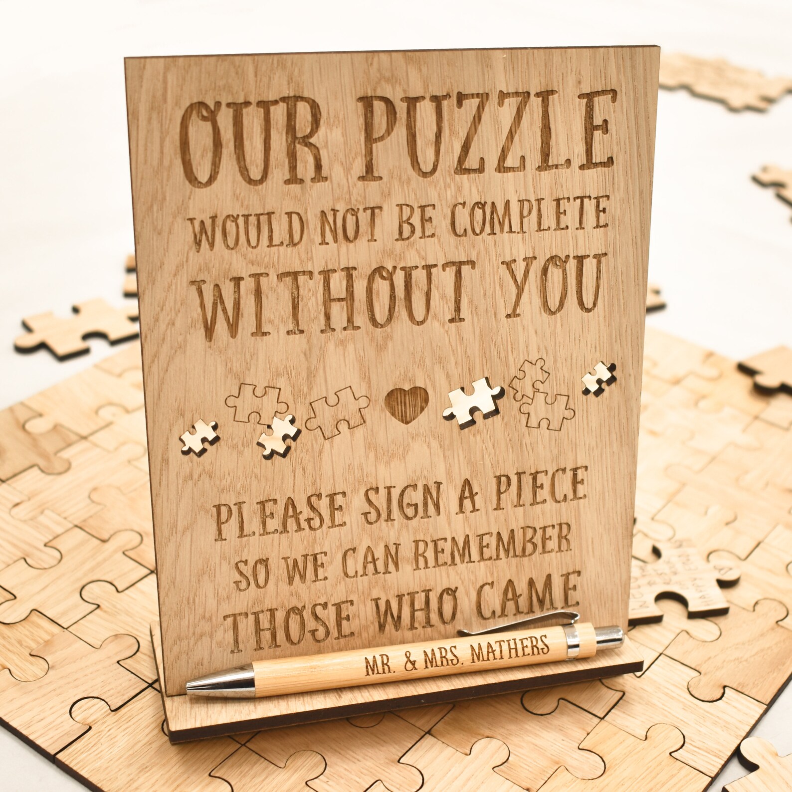 Puzzle Guestbook, Jigsaw Guestbook, Unique Guestbook, Jigsaw Puzzle ...