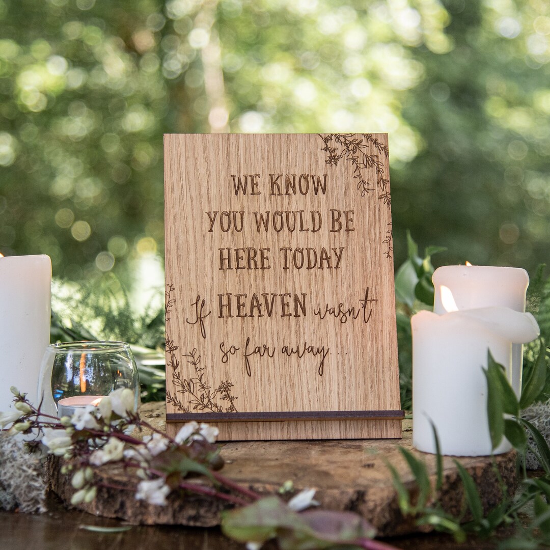 Sabemos que estarías aquí hoy si el cielo no estuviera tan lejos ...