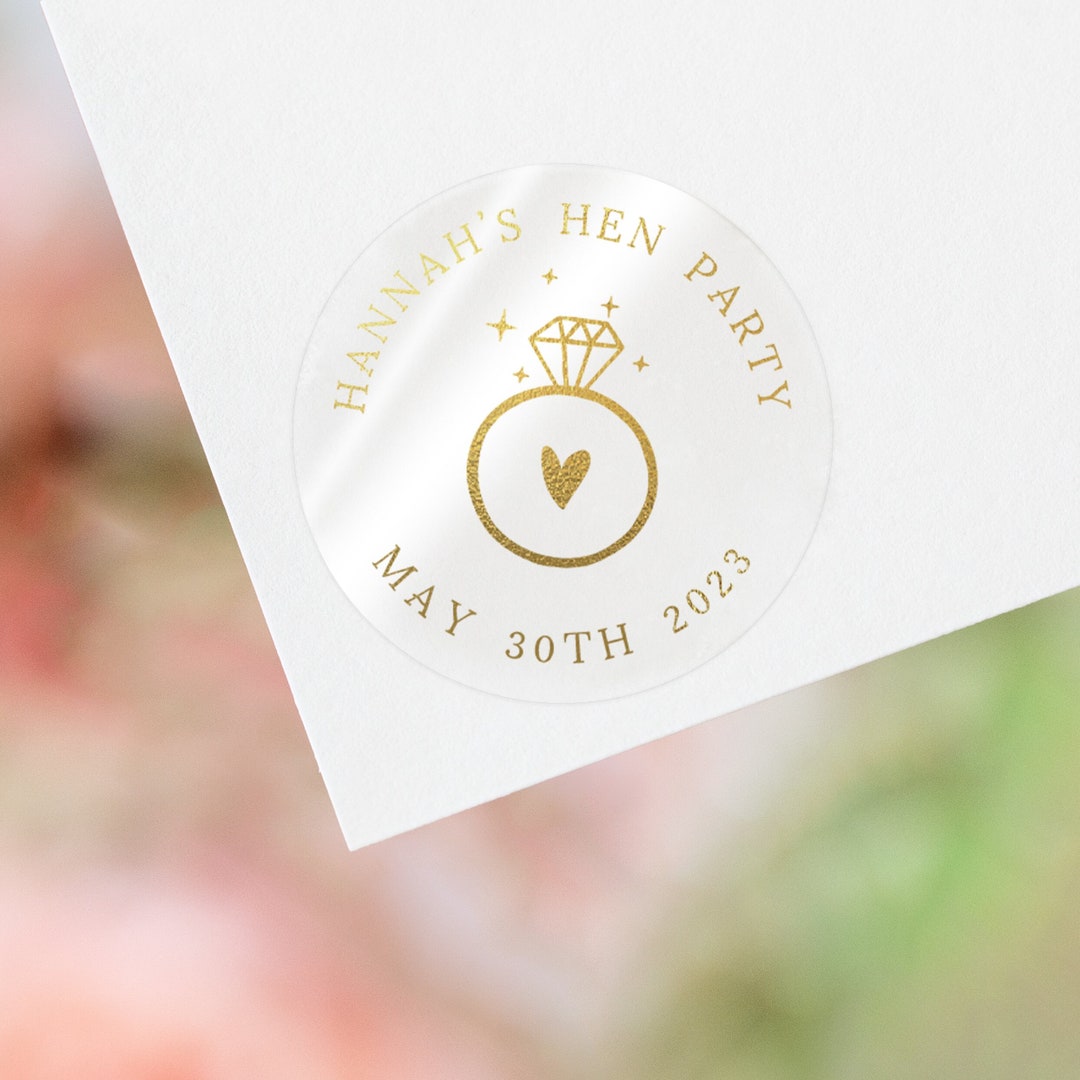 Hen Party Personalised Sticker Hen Party Stickers Hen Do Personalised ...