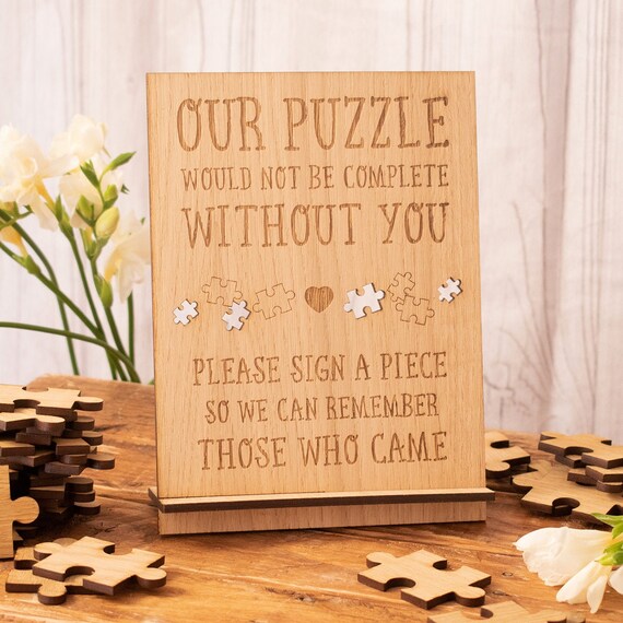 Puzzle sign wedding puzzle sign Jigsaw sign wedding jigsaw | Etsy