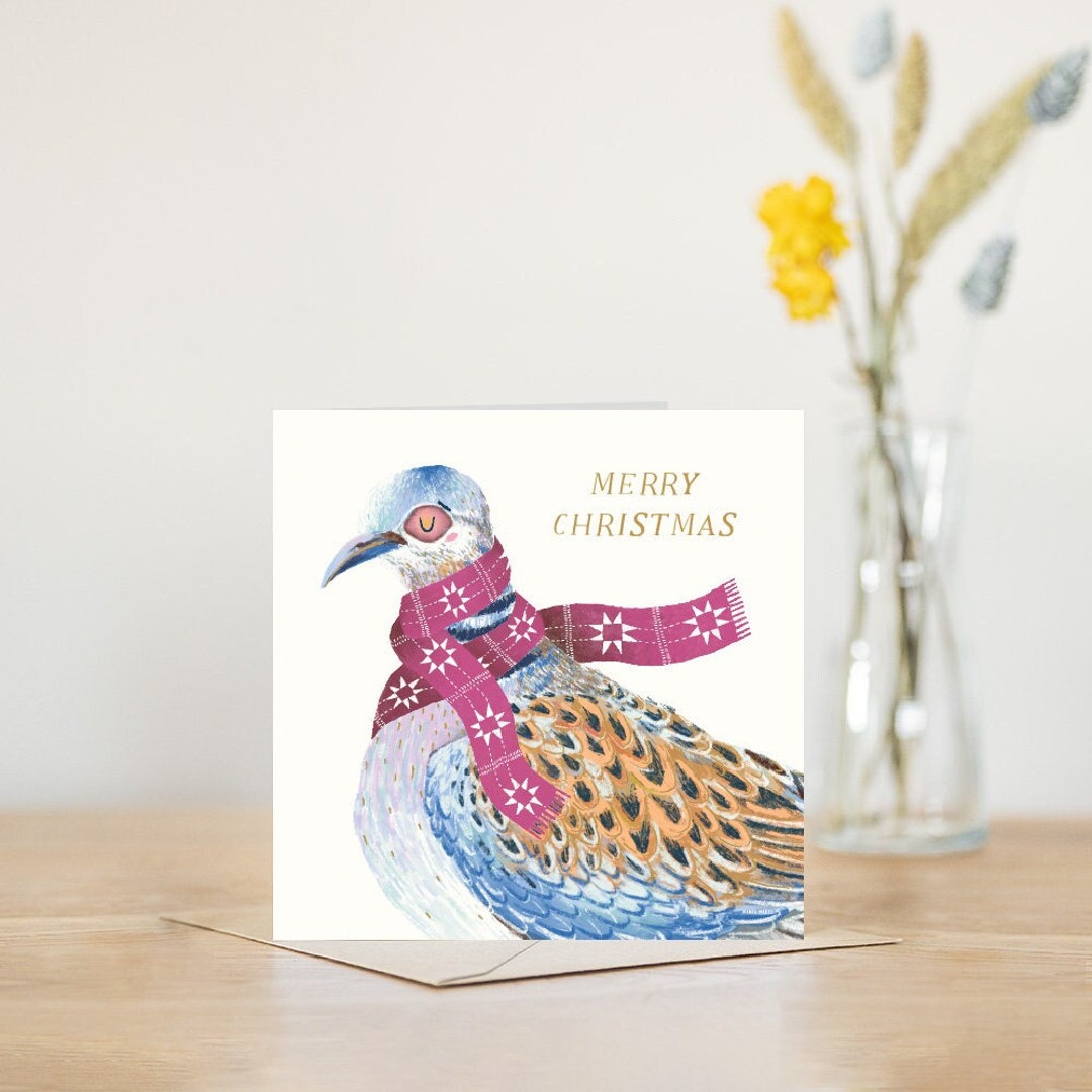 Turtle Dove Christmas Card New Forest Animal Christmas Cards - Etsy
