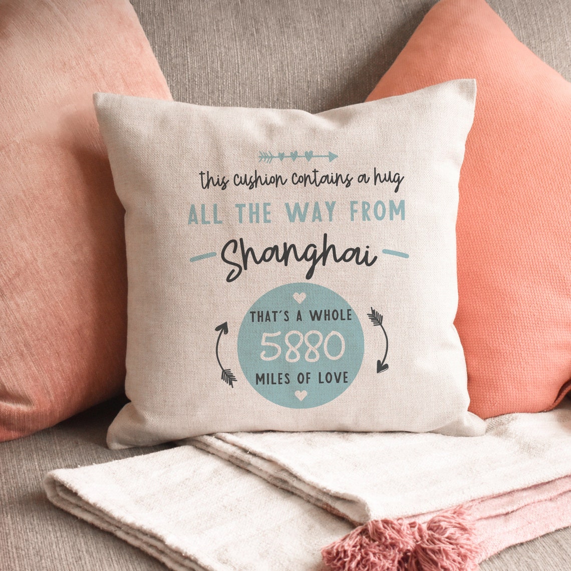 Long Distance Hug Cushion Lockdown Love Present Gift for - Etsy UK