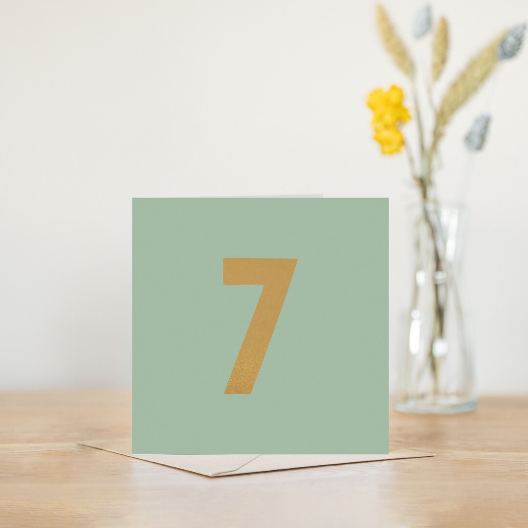 7th Birthday Card for Boy Seventh Birthday Personalised Card Bold ...