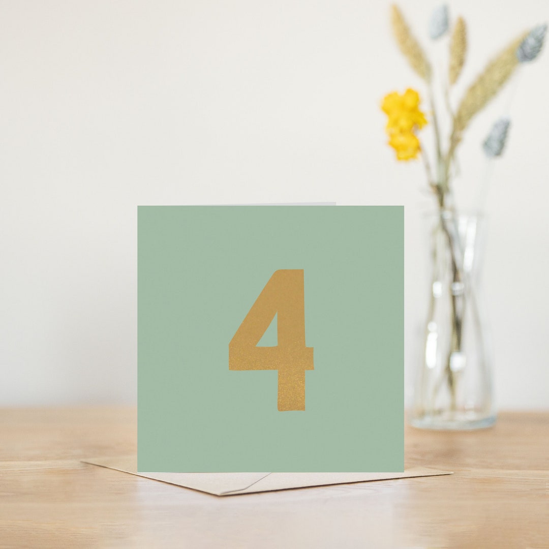 4th Birthday Card for Boy Four Birthday Personalised Card - Etsy