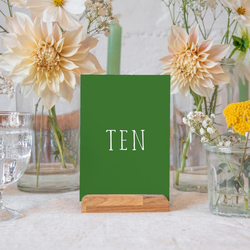 Green Table Number - Etsy