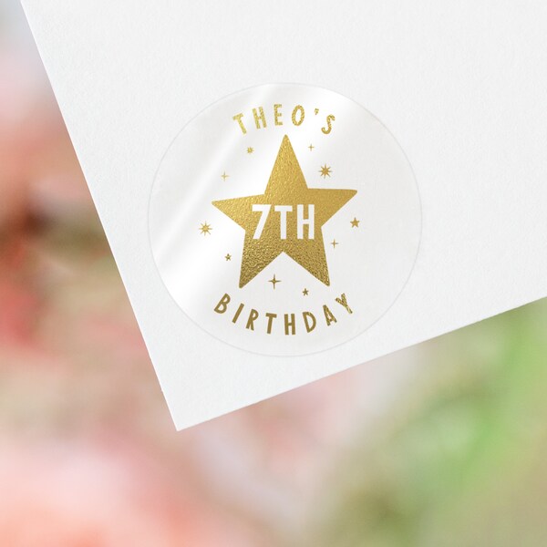 7th Birthday Stickers - Etsy