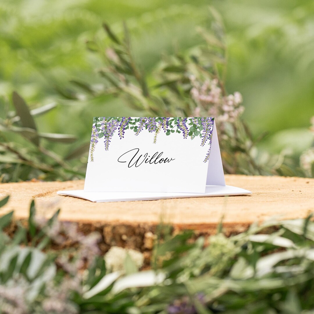 Personalised Floral Wedding Place Names Wedding Table Place Name Cards ...