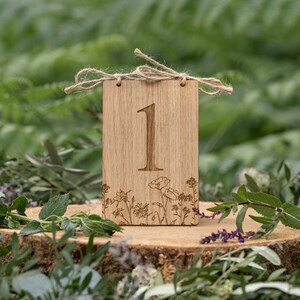 Table Numbers for a Wildflower Wedding Wildflowers Wedding - Etsy