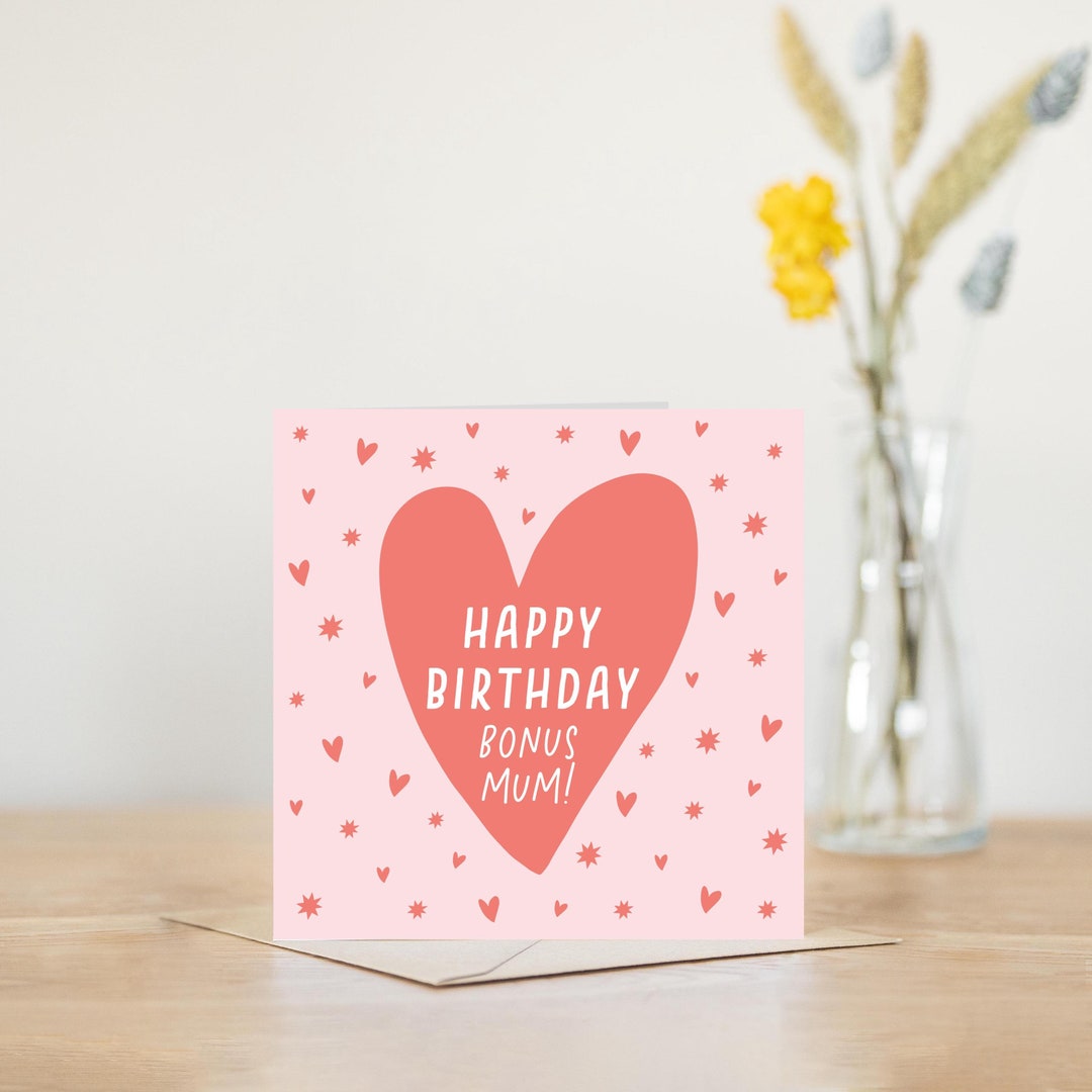 Bonus Mum Birthday Card | Birthday Card Mum Mummy | Step-mum I Extra ...
