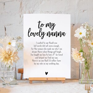 Mother of the Bride Poem | Wedding Print for Mother of Bride | Wedding ...