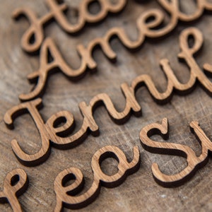 Personalised Wedding Place Names | Cut Out Script Table Name Wooden ...