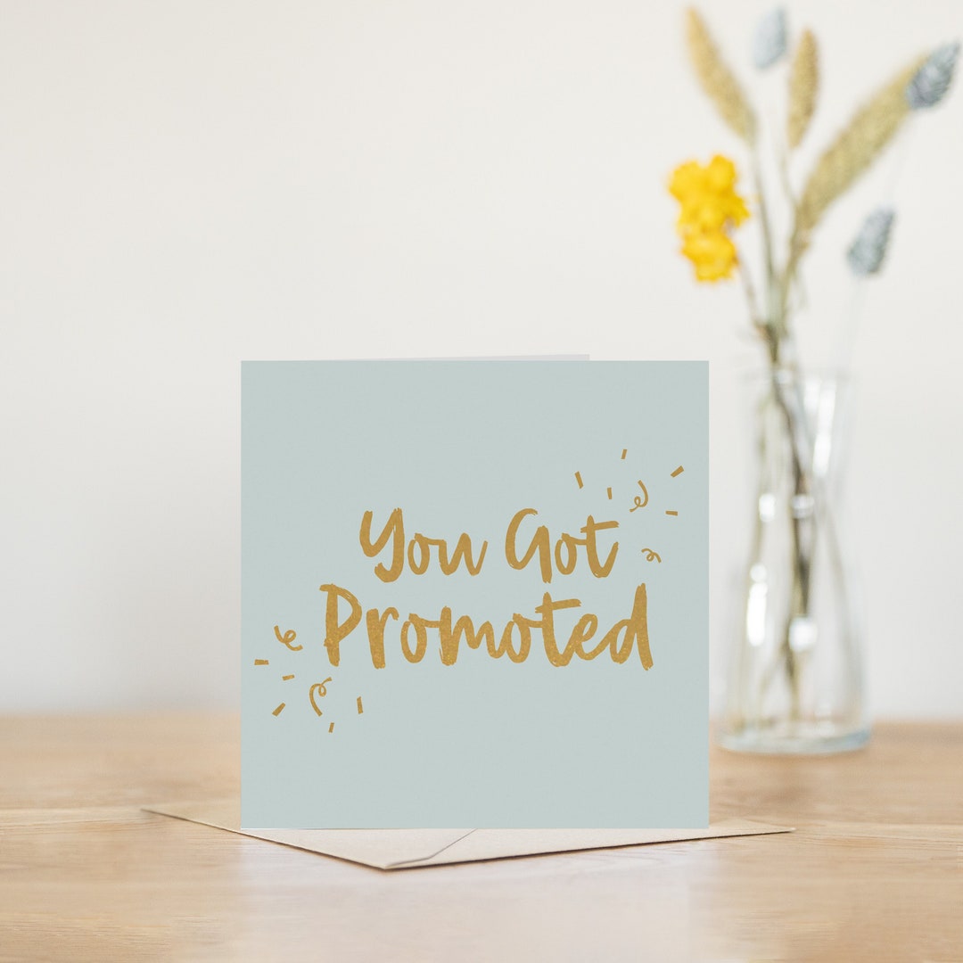Promotion Card Job Promotion at Work Congrats Promotion Greeting Card ...