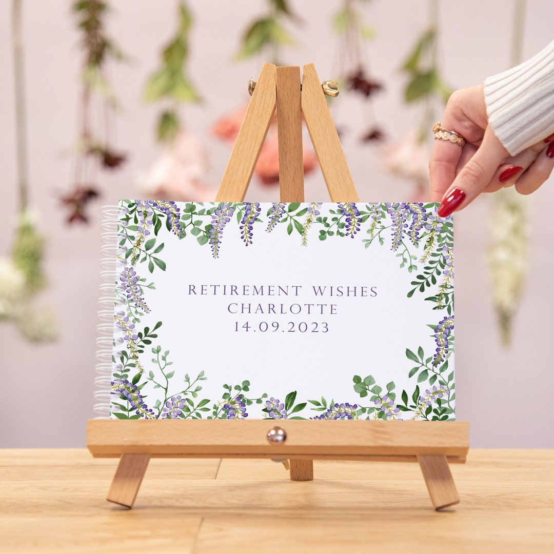 Personalised Retirement Guestbook for Retirement Wishes | Retirement ...