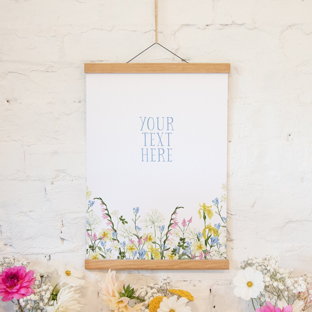 Personalised Wildflower Wedding Sign With Optional Easel Custom Wedding ...