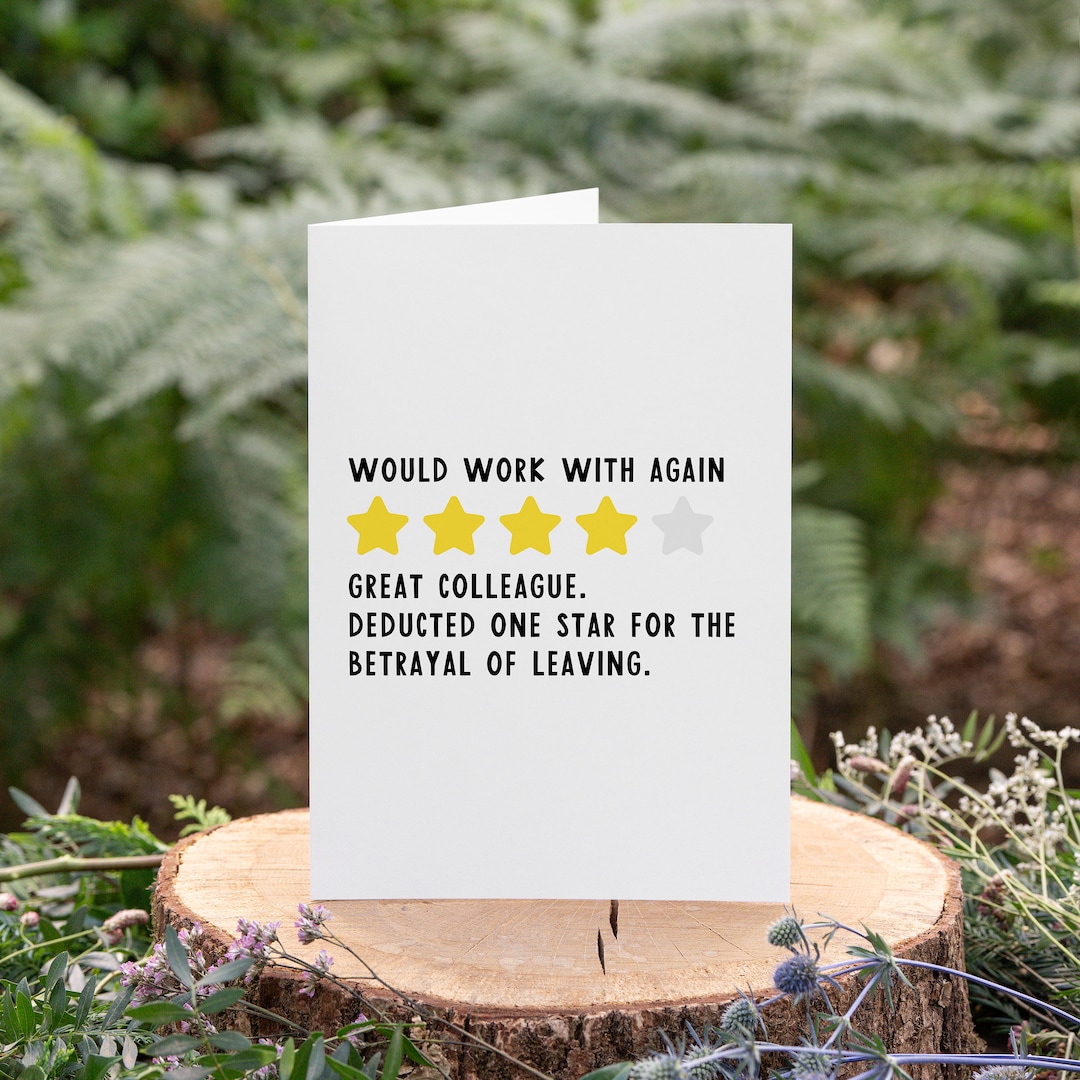 A4 Leaving Card Goodbye Good Luck, Retirement New Job Card to Go With ...