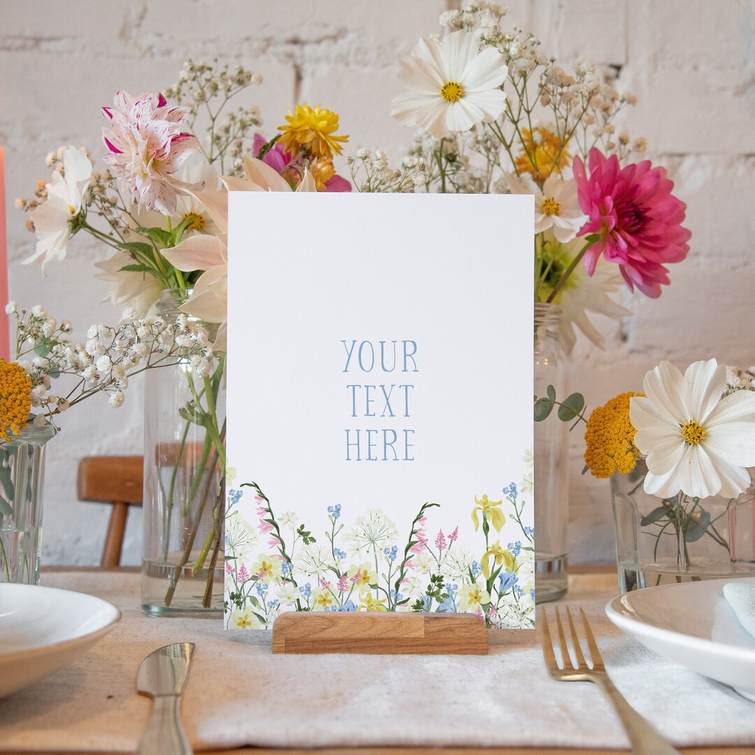 Personalised Wildflower Wedding Sign Custom Wedding Signs - Etsy