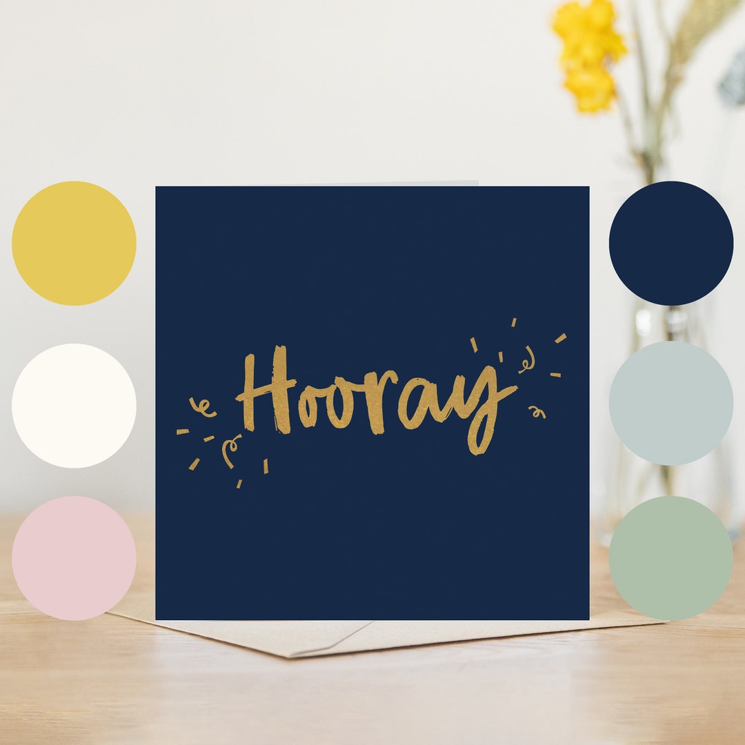 Hooray Greeting Card Happy Birthday Congratulations Celebration Hooray ...