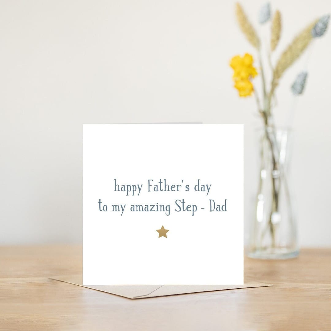Happy Fathers Day Card for an Amazing Stepdad Father's Day Card Fathers ...
