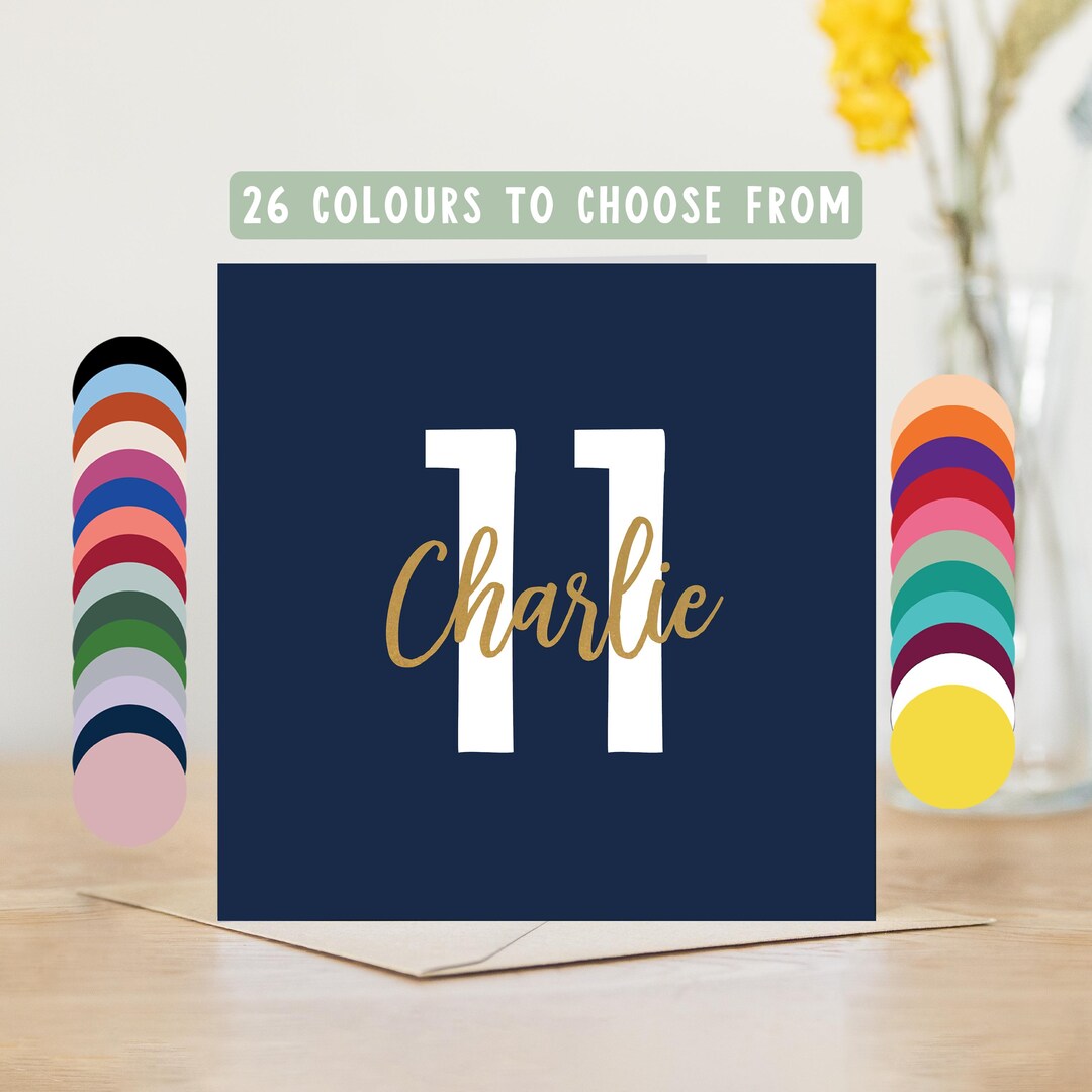 Happy 11th Birthday Card | Personalised Card for 11th Birthday ...