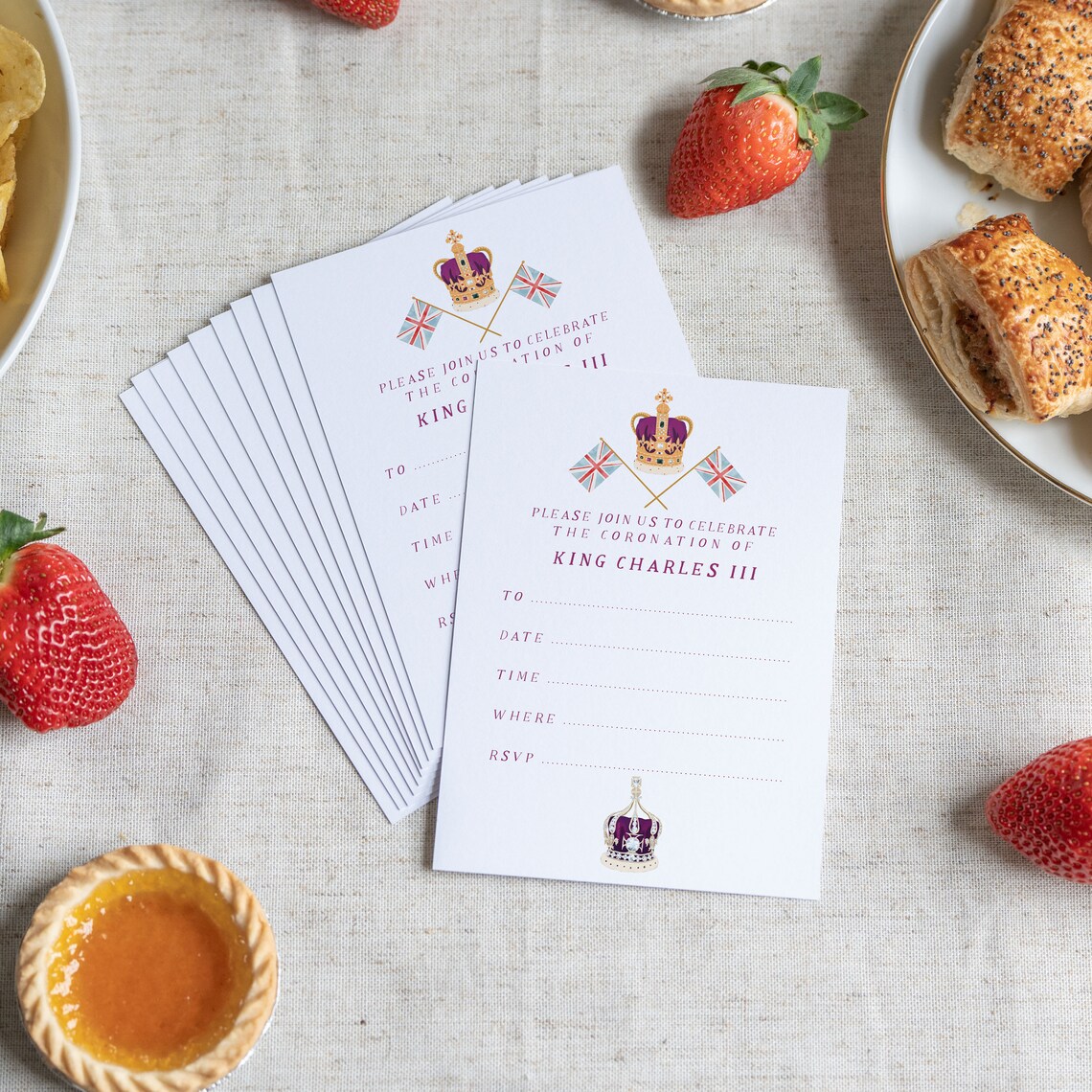 King Charles III Coronation 2023 Invitations Pack of 10 - Etsy UK