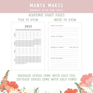 Academic 2024-2025 Yellow Diary Week to View Dated Planner A5 or A4 ...