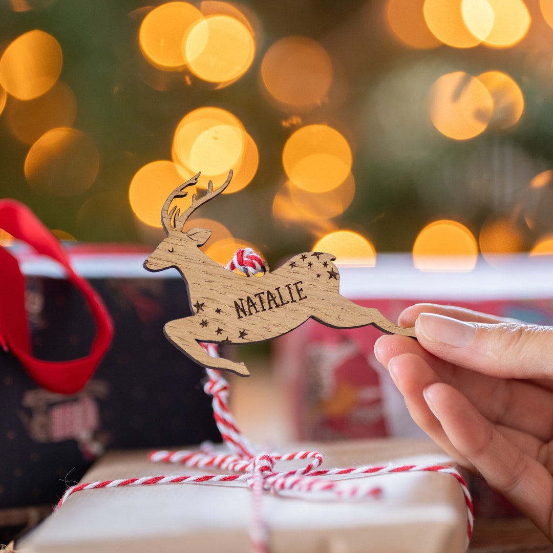 Reindeer Christmas Tags Personalised Christmas Gift Tags Present Tags ...