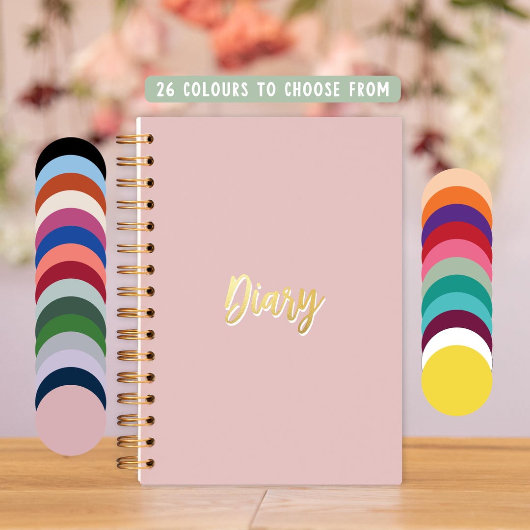 Undated Diary Week to View Diary | Classic Simple A5 or A4 Diary ...